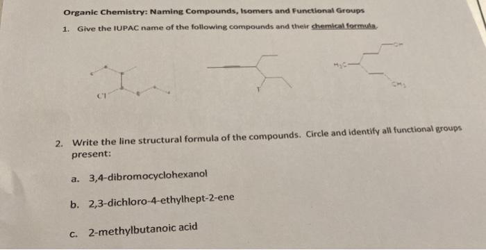 Solved Organic Chemistry: Naming Compounds, Isomers and | Chegg.com