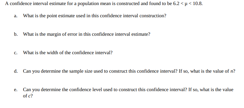 Solved Confidence intervals, standard deviation known.A | Chegg.com