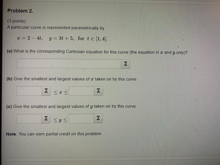 Solved Problem 1. (4 points) A particular curve is | Chegg.com