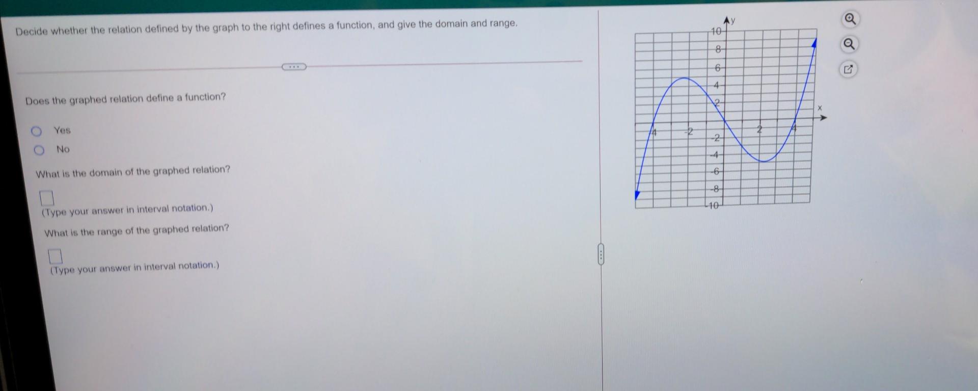 Solved Decide whether the relation defined by the graph to | Chegg.com