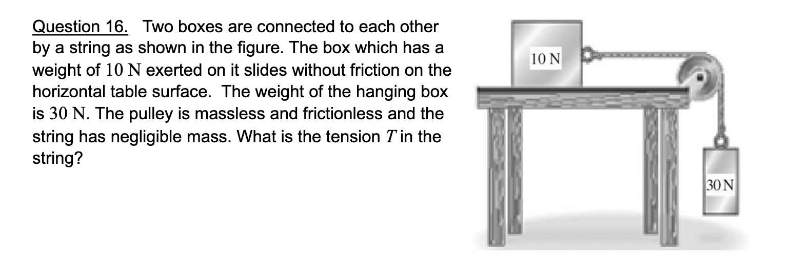 Solved Question 16. ﻿Two boxes are connected to each other | Chegg.com