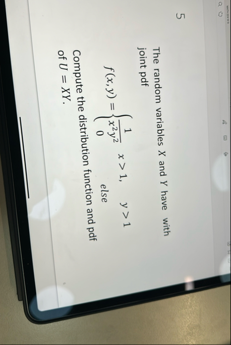 Solved 5The random variables x ﻿and Y ﻿have with joint | Chegg.com