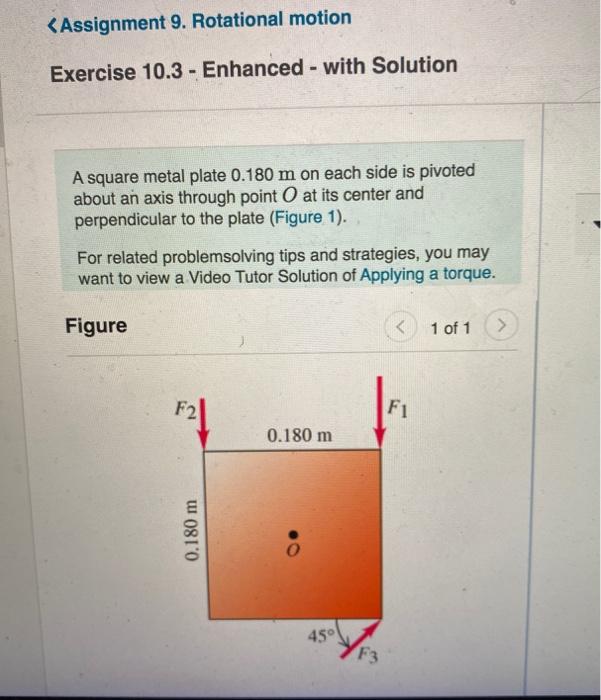 Solved Part A Calculate the net torque about this axis due | Chegg.com