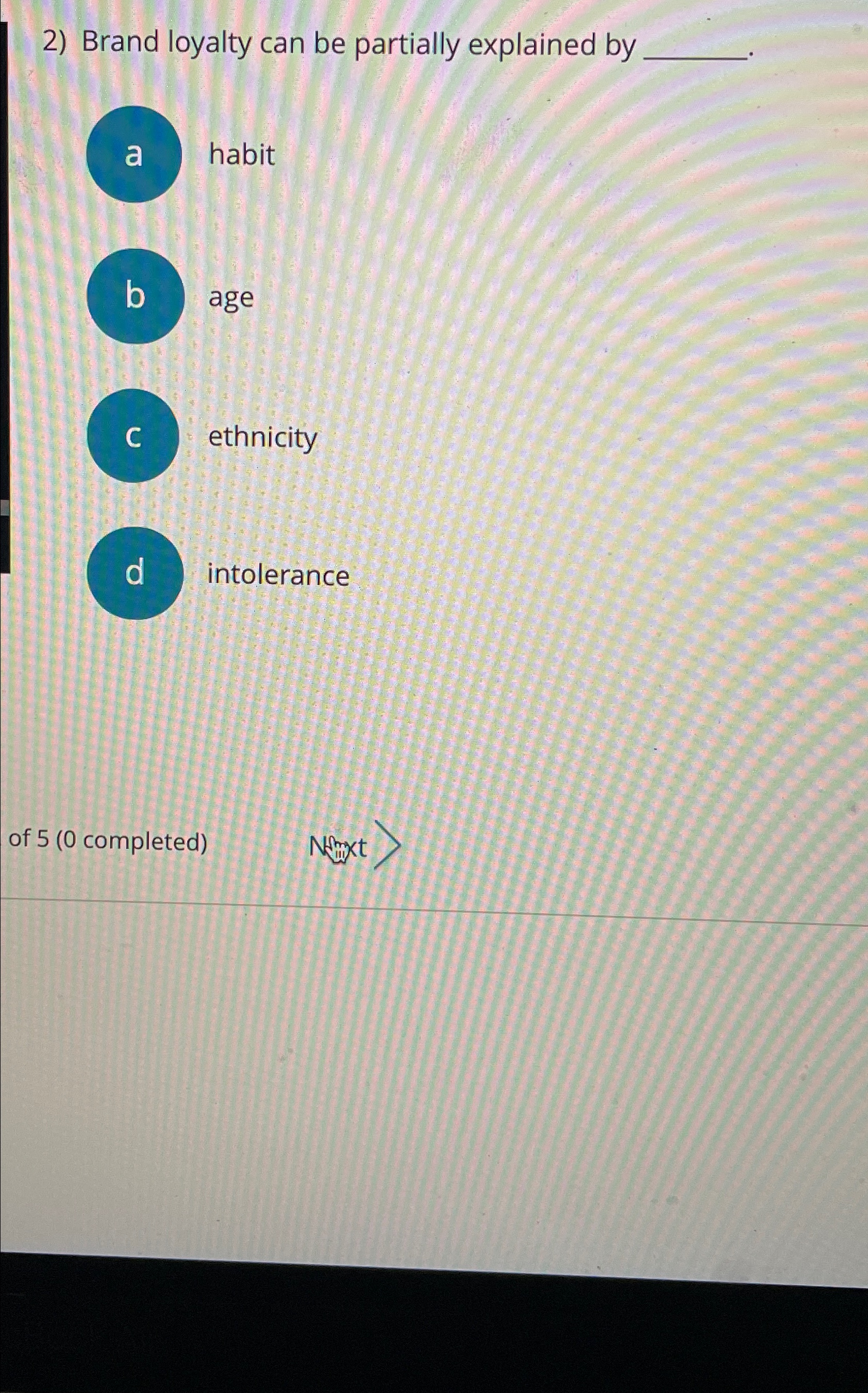 Solved Brand loyalty can be partially explained | Chegg.com