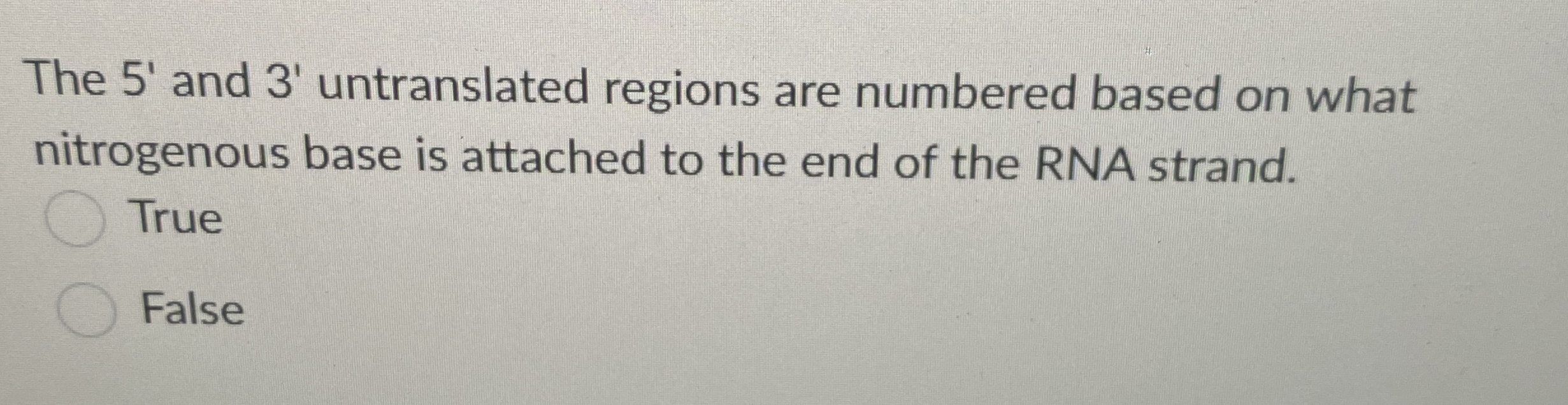 Solved The 5' ﻿and 3' ﻿untranslated regions are numbered | Chegg.com