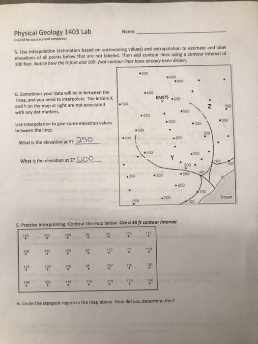 Physical Geology 1403 Lab Name Graded for accuracy | Chegg.com