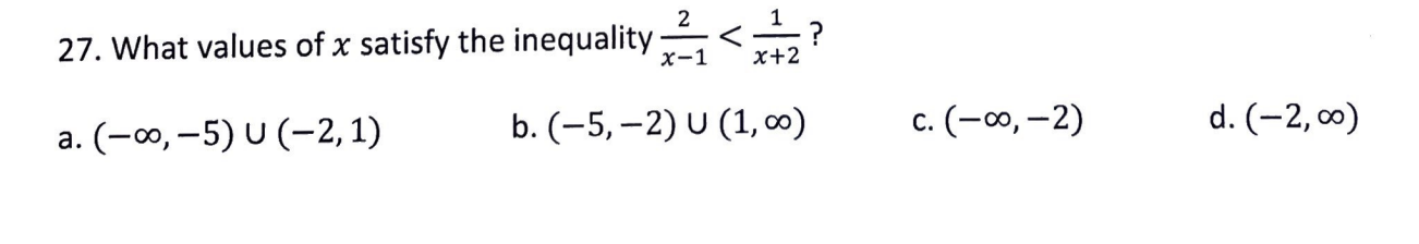 Solved What values of x ﻿satisfy the inequality | Chegg.com