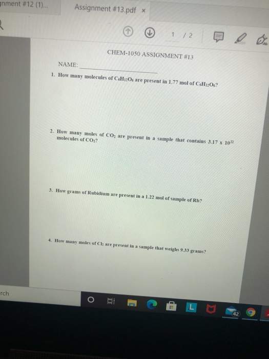 Solved anment #12 (1)... Assignment #13.pdf * 1 / 2 eur | Chegg.com