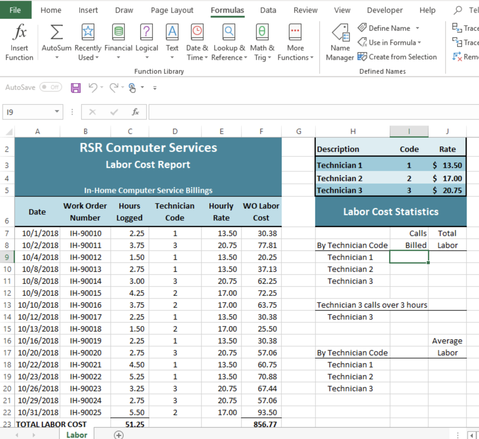 Solved Using the range TechCode, create a COUNTIF formula in | Chegg.com