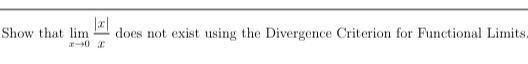 Solved Show that lim does not exist using the Divergence | Chegg.com