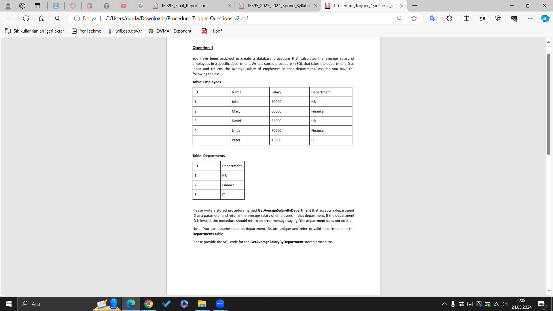 Solved Question-1You have been assigned to create a database | Chegg.com