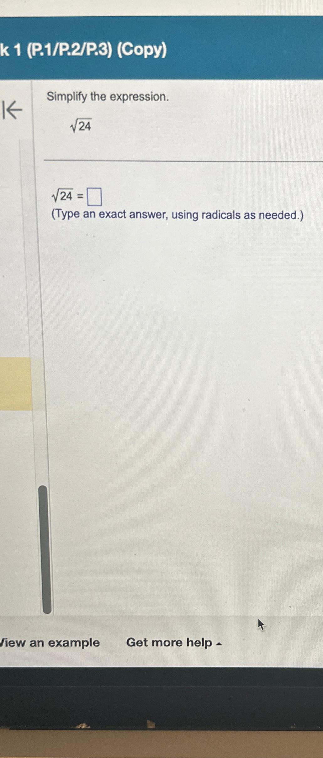 Solved k 1 (P.1/P.2/P.3) (Copy)Simplify the | Chegg.com