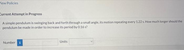 Solved A Simple Pendulum Is Swinging Back And Forth Through Chegg
