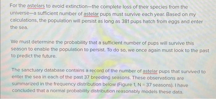 For the astelars to avoid extinction-the complete | Chegg.com