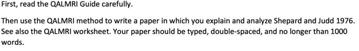 First, read the QALMRI Guide carefully. Then use the | Chegg.com