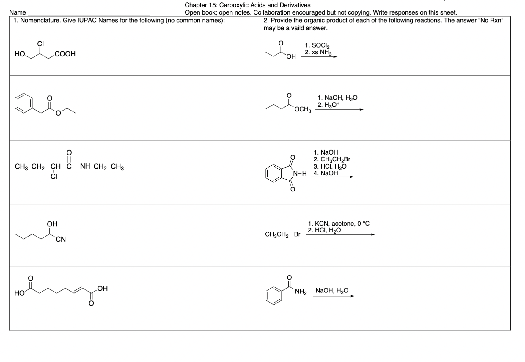Solved Chapter 15: Carboxylic Acids and | Chegg.com