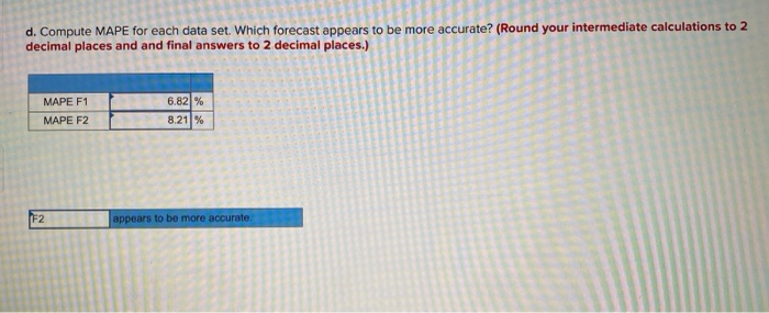Solved Problem 3-21 (Algo) Two different forecasting | Chegg.com