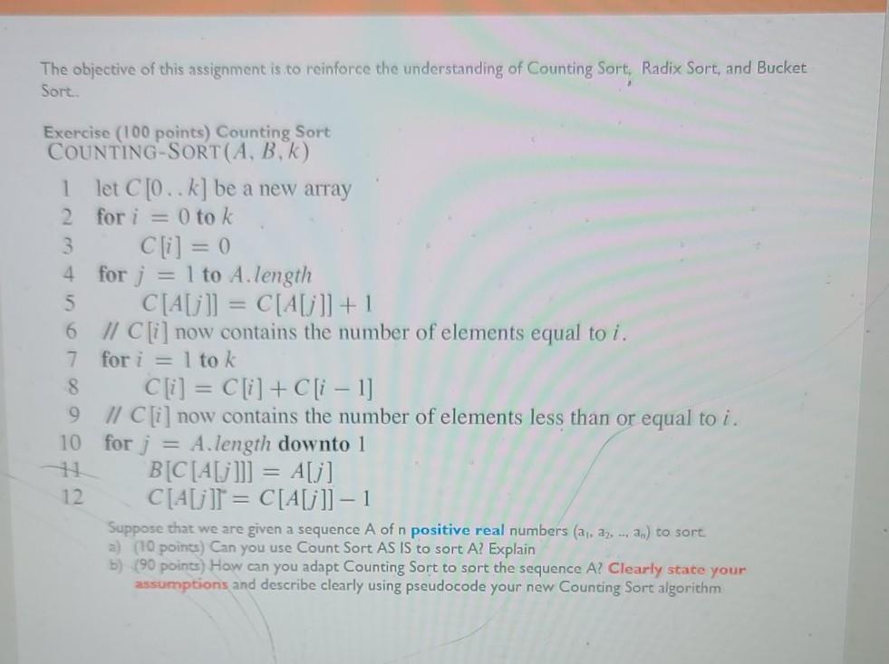 Solved The objective of this assignment is to reinforce the | Chegg.com
