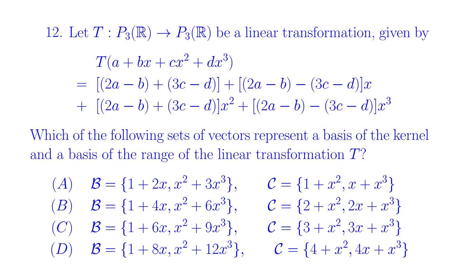 Solved Let T:P3(R)→P3(R) ﻿be a linear transformation, given | Chegg.com