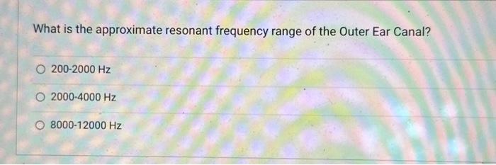 What is the approximate resonant frequency range of | Chegg.com