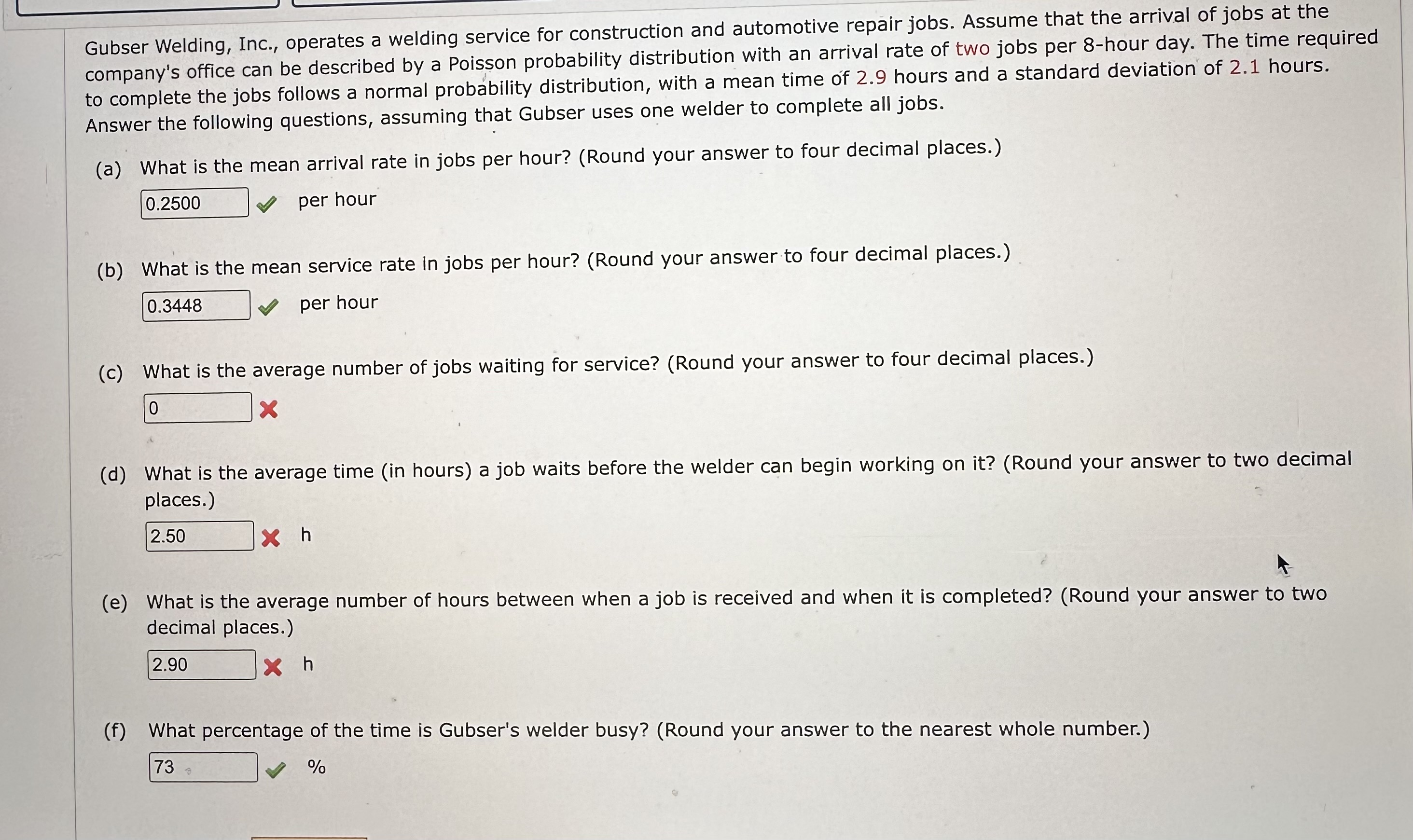 Solved Gubser Welding, Inc., operates a welding service for | Chegg.com