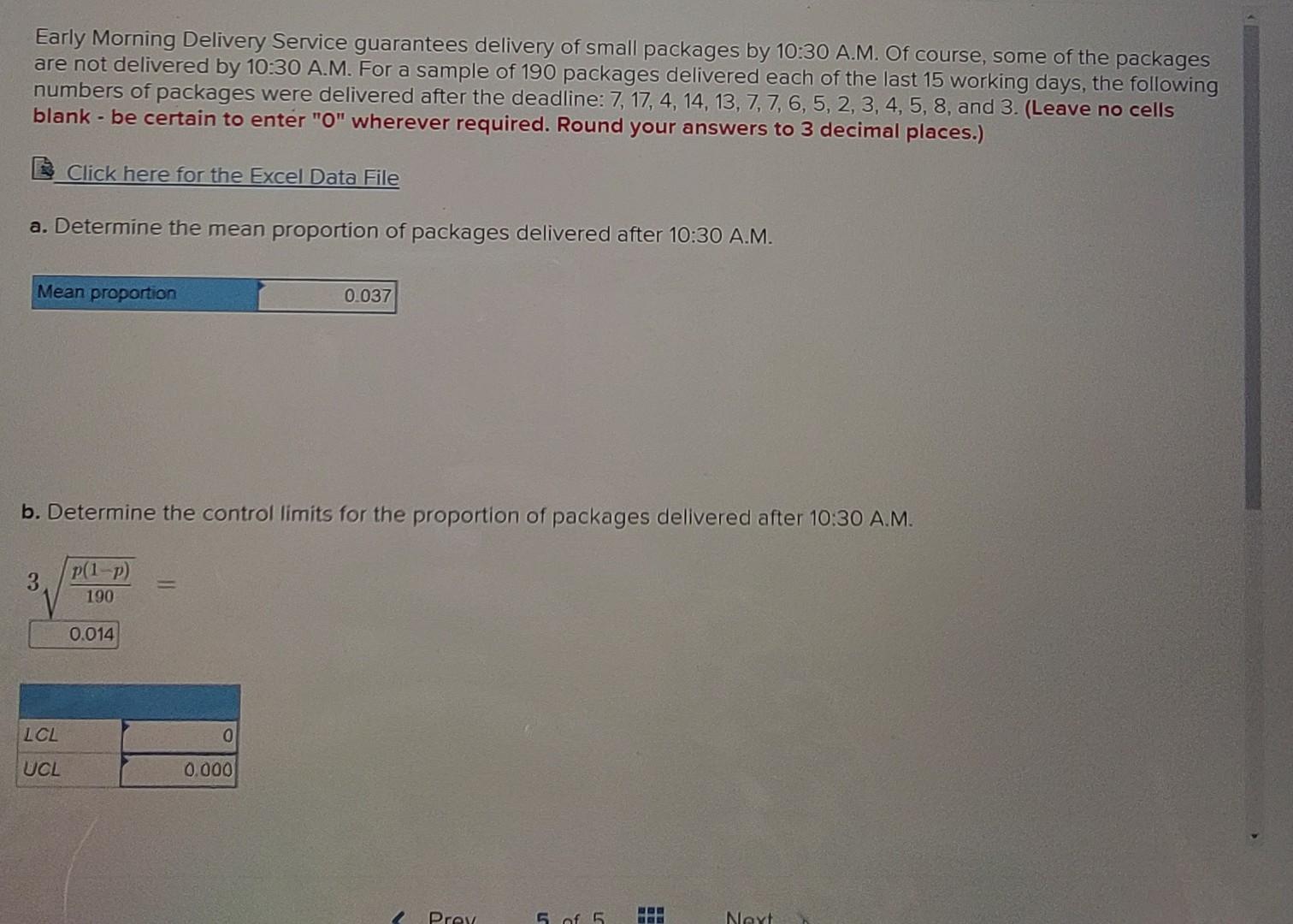 Solved Early Morning Delivery Service guarantees delivery of | Chegg.com