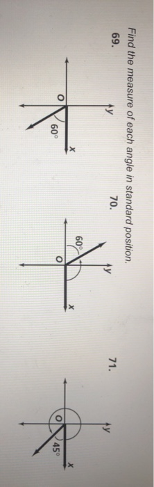 Solved Draw each angle in standard position. Find exact | Chegg.com