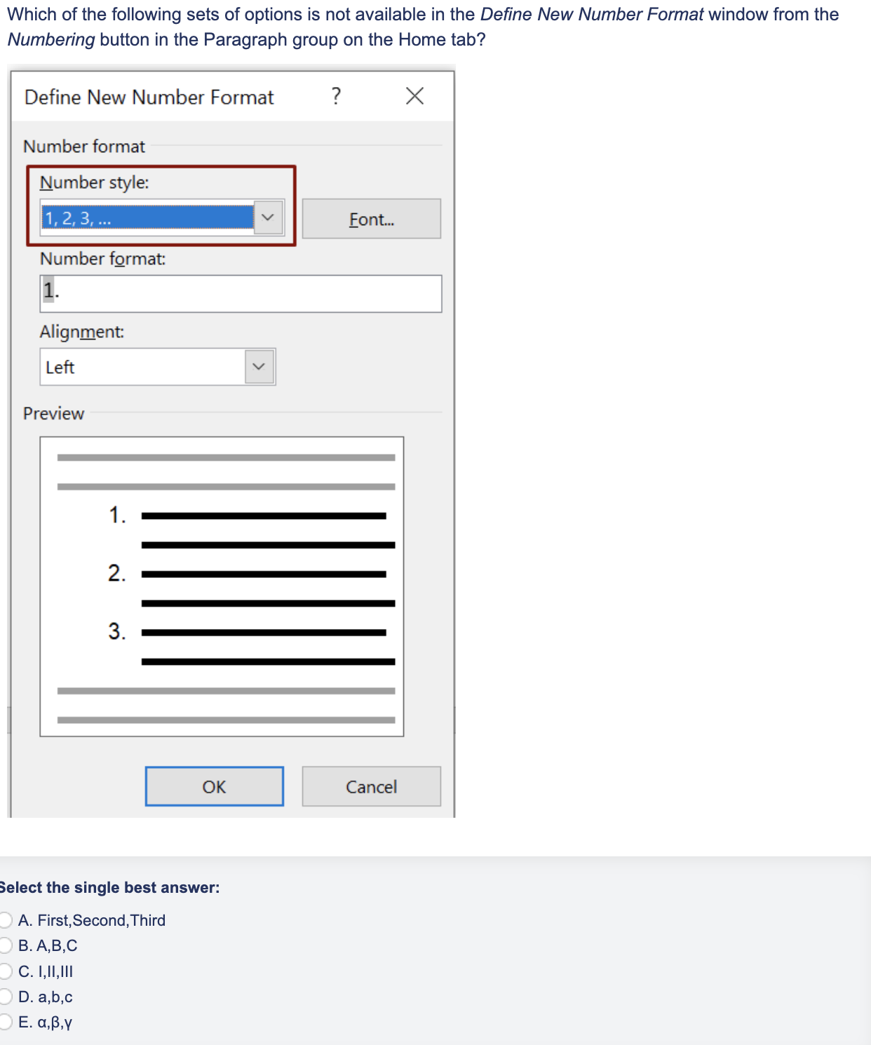 Solved Which of the following sets of options is not | Chegg.com