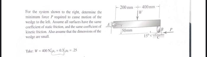 Solved For the system shown to the right, determine the | Chegg.com