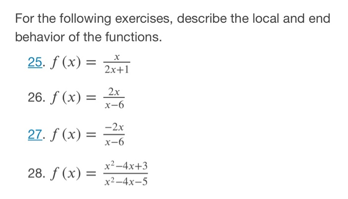 Solved For the following exercises, describe the local and | Chegg.com