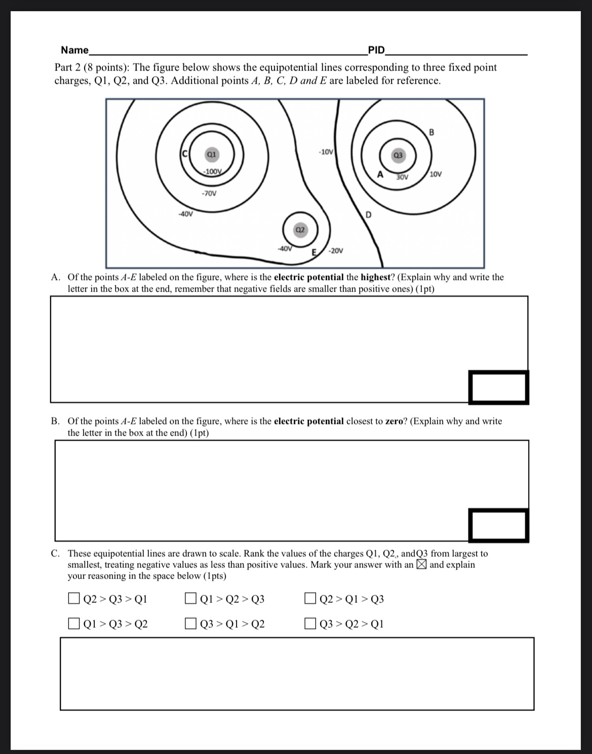 Solved Name q,PID q,Part 2 (8 ﻿points): The figure below | Chegg.com