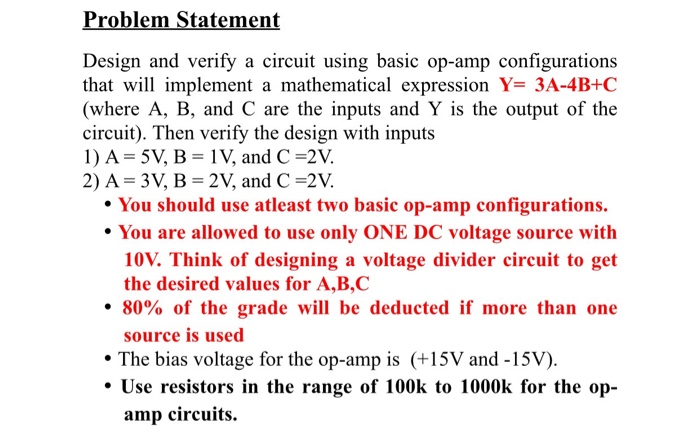 Solved Problem Statement Design and verify a circuit using | Chegg.com