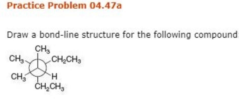 draw a bond line structure for the following compound | Chegg.com