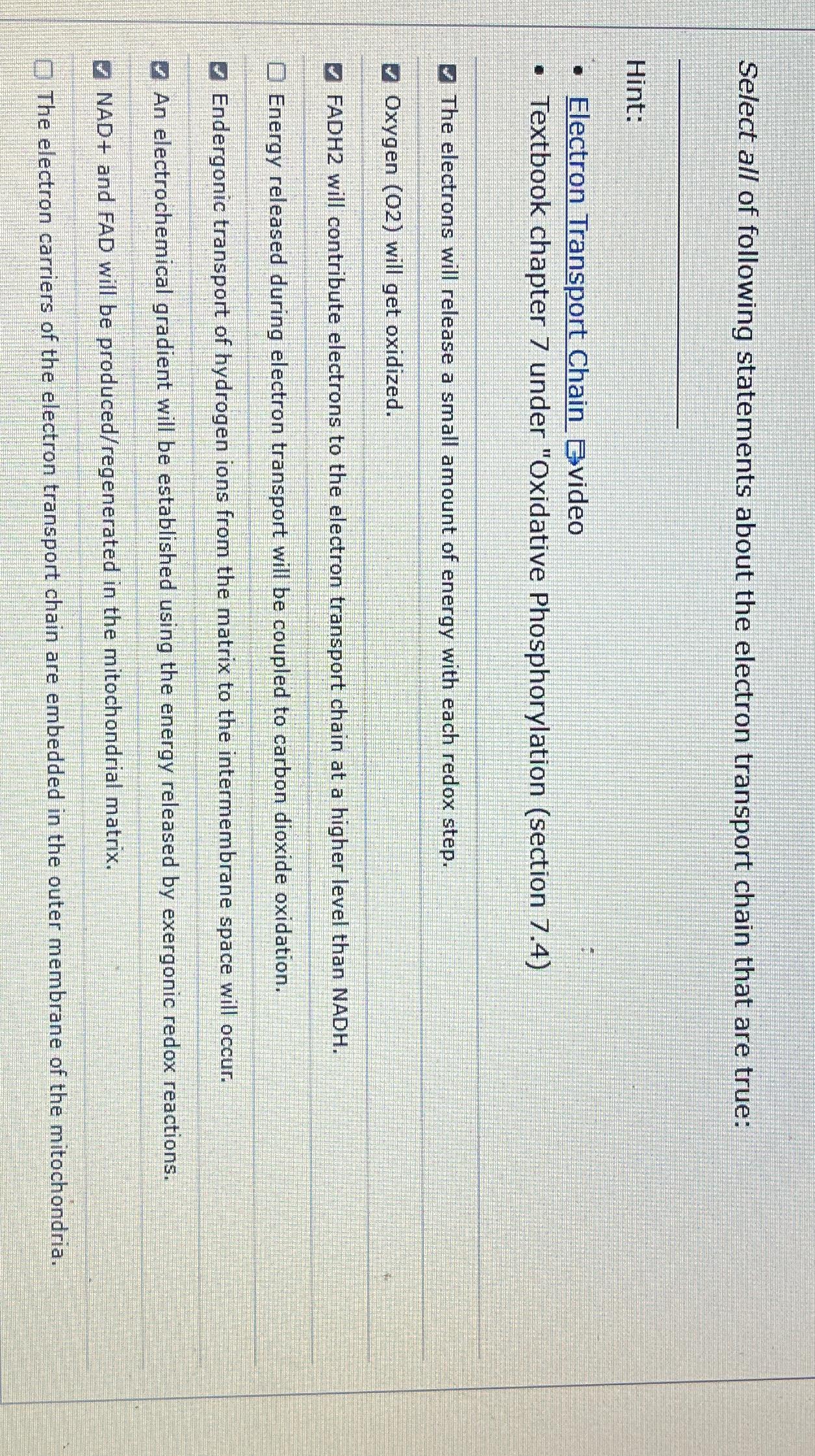 Solved Select all of following statements about the electron | Chegg.com