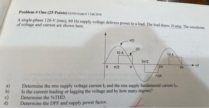 Solved Problem \# One (25 Points) EE450 Exam \# 1 Fall 2018 | Chegg.com