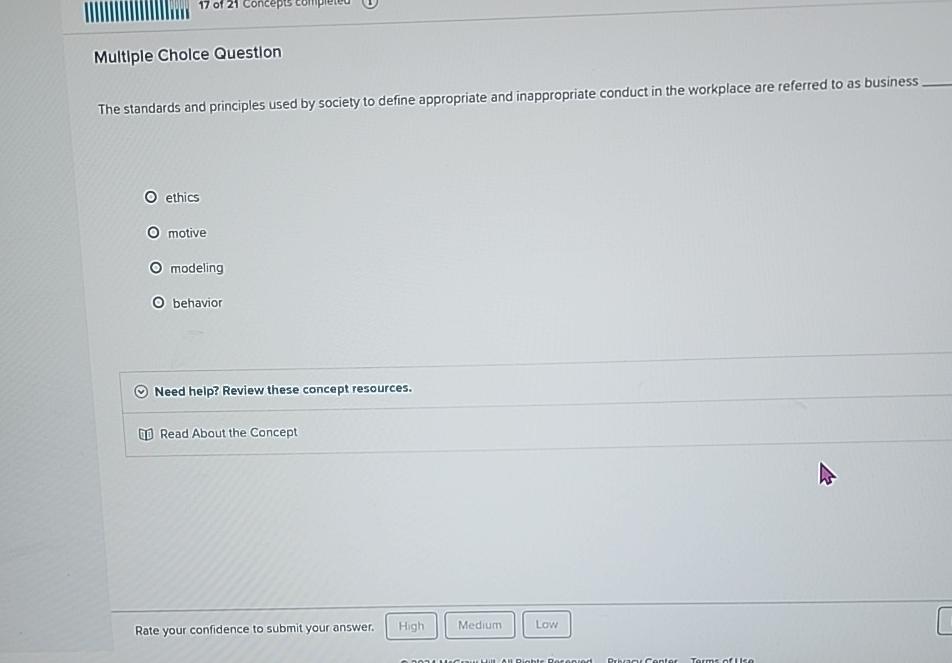 Solved Multiple Cholce QuestionThe standards and principles | Chegg.com