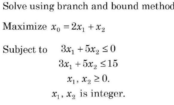 Solved Solve using branch and bound method Maximize x_{0} = | Chegg.com
