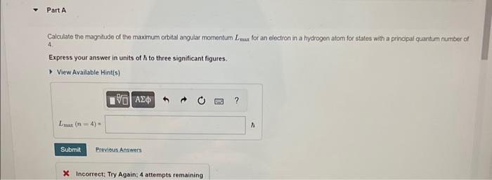 Solved Calculate The Magnitude Of The Maximum Orbital
