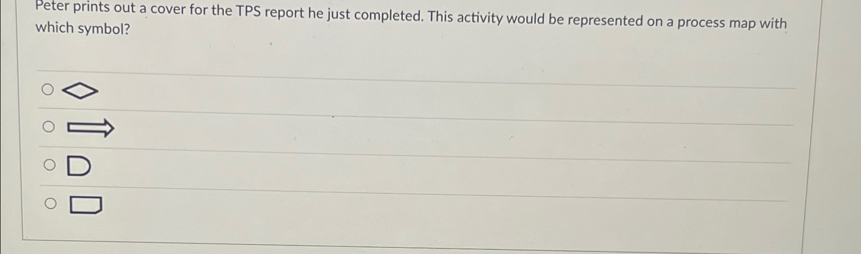 Solved Peter prints out a cover for the TPS report he just | Chegg.com