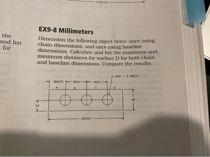 Solved need dimensions using chain dimensions and using | Chegg.com