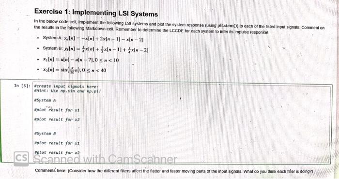 Convolution Of Signals Using Pythonplease Solve