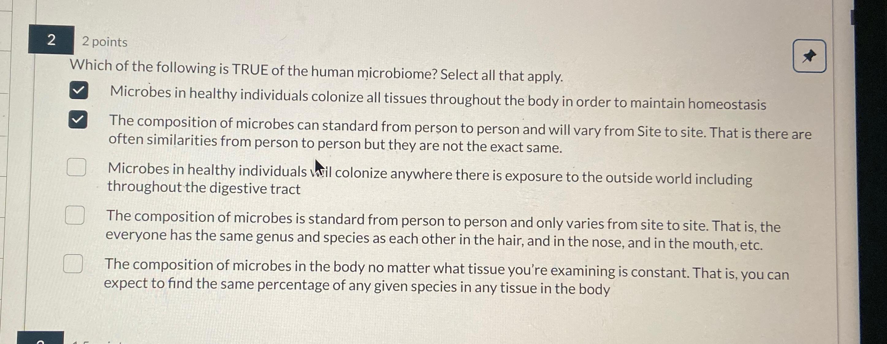 Solved 22 ﻿pointsWhich of the following is TRUE of the human | Chegg.com
