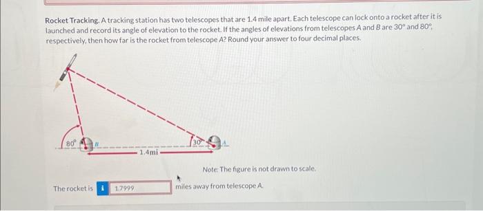 Solved Rocket Tracking. A tracking station has two | Chegg.com