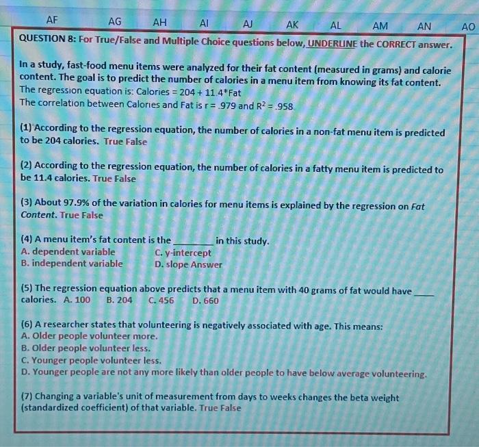 Solved QUESTION B: For True/False and Multiple Choice | Chegg.com