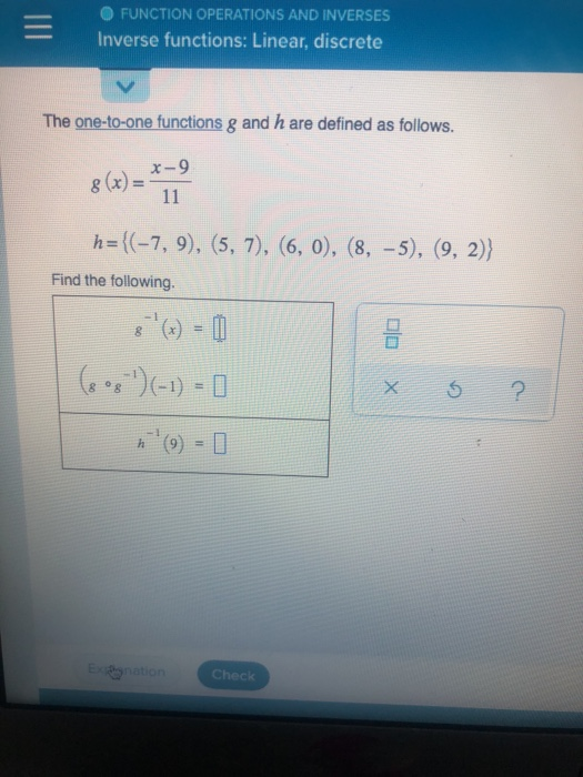 Solved FUNCTION OPERATIONS AND INVERSES Inverse functions: | Chegg.com