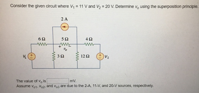 Solved Consider the given circuit where V1 = 11 V and V2 = | Chegg.com