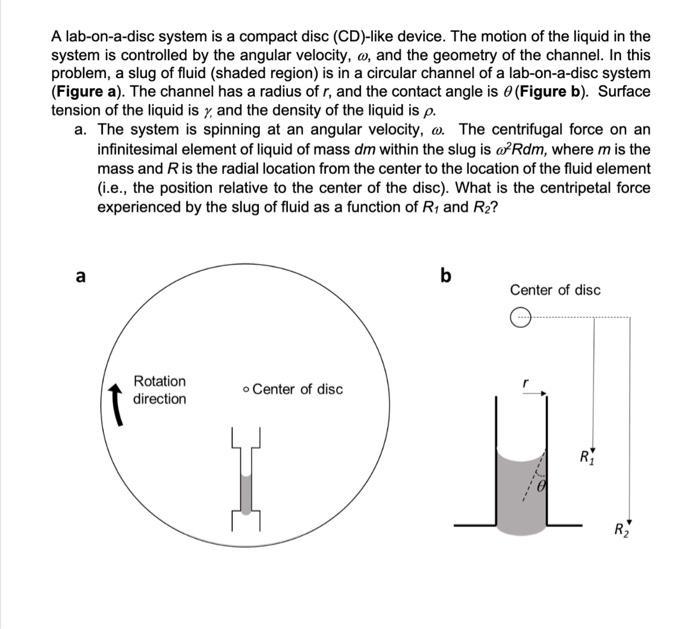 Solved A lab-on-a-disc system is a compact disc (CD)-like | Chegg.com