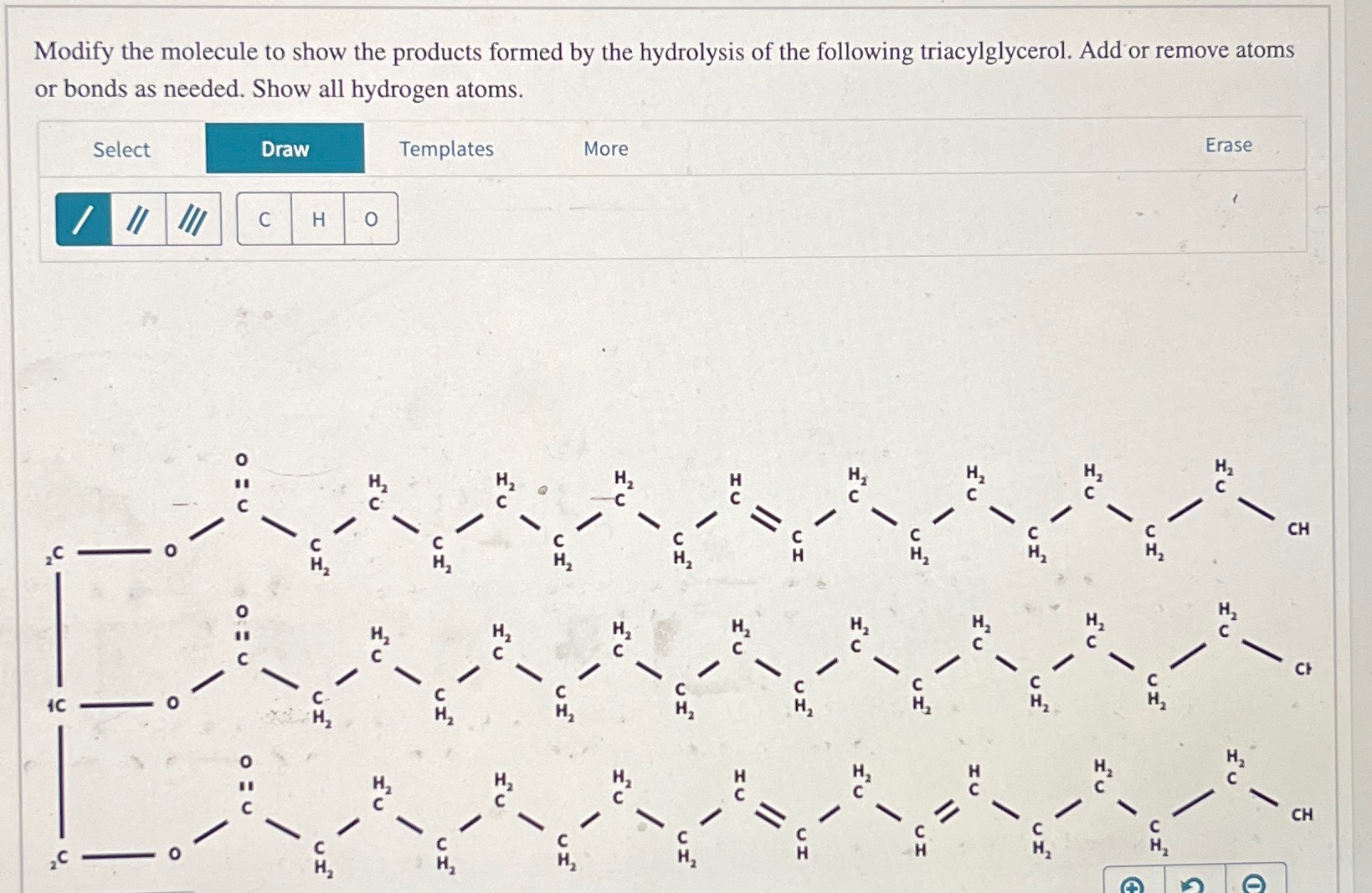 Solved Modify the molecule to show the products formed by | Chegg.com