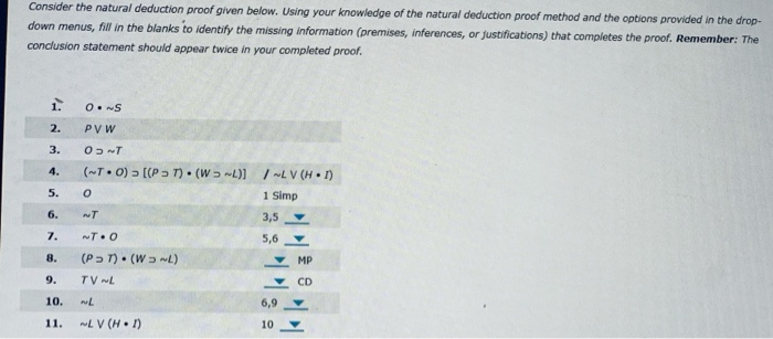 Solved Consider the natural deduction proof given below. | Chegg.com