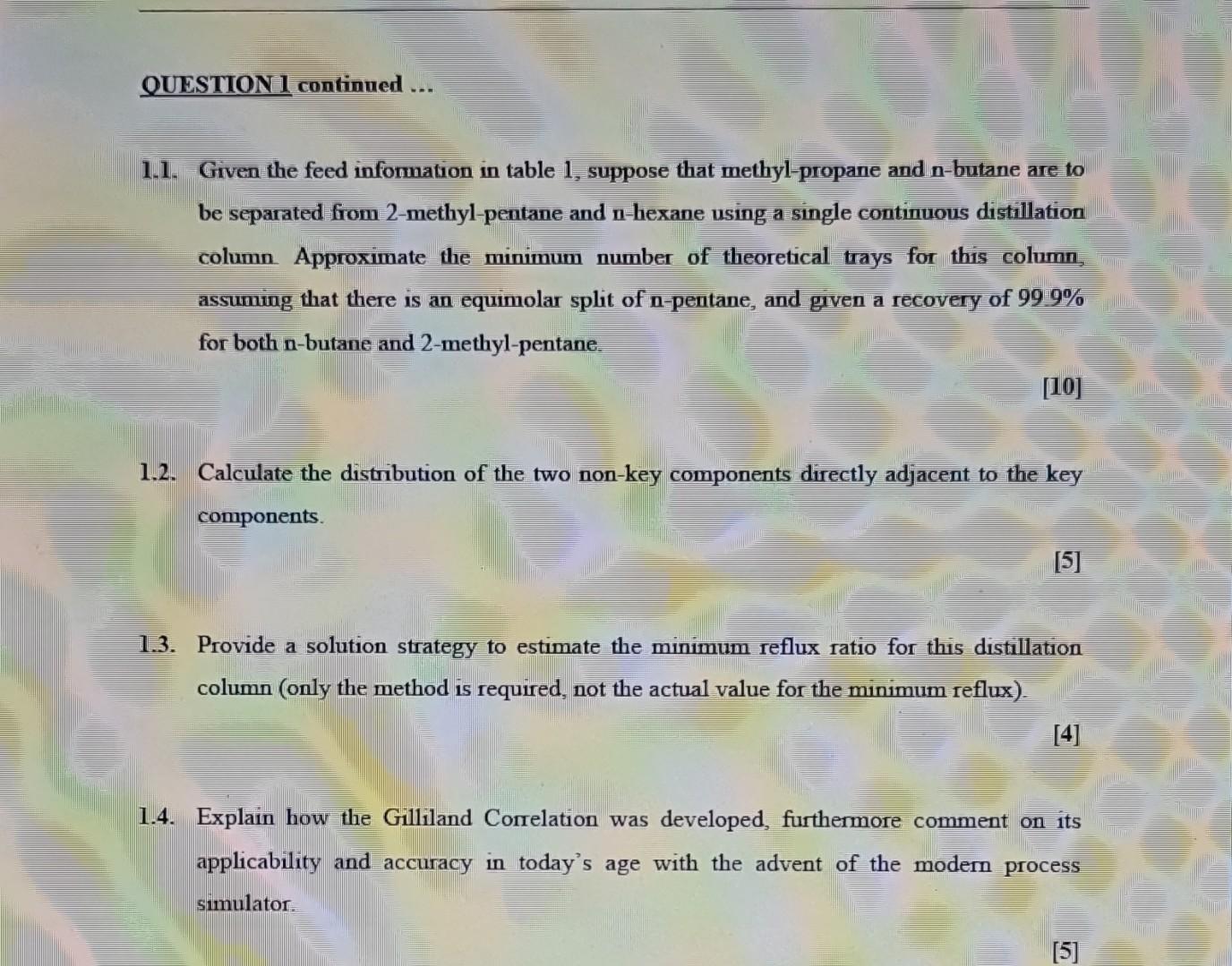 Solved A mixture consisting of methyl-propane, n-butane, | Chegg.com